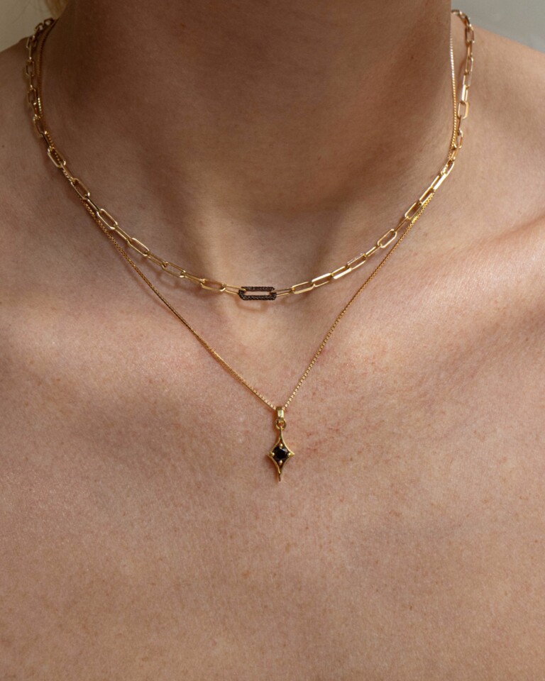 Spike frame necklace - Malka Jewelry