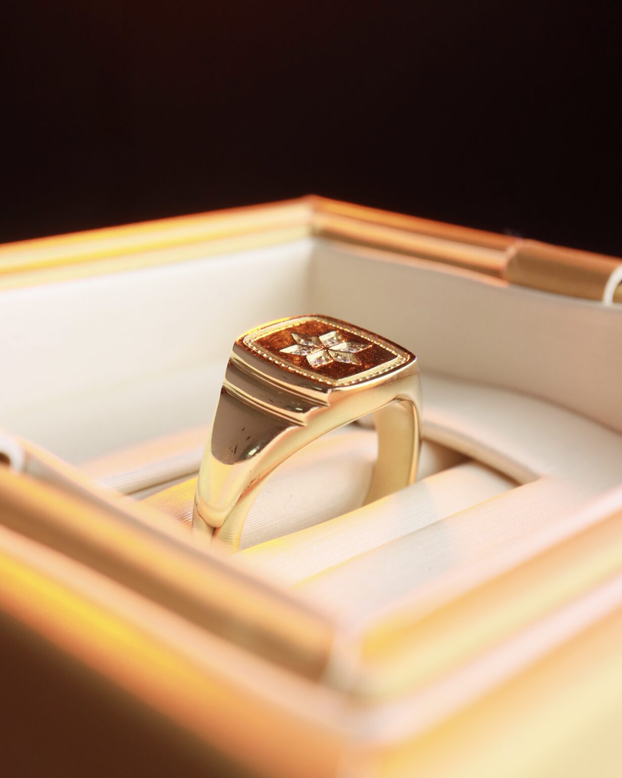 Star of David Flake Stamp Ring - Malka Jewelry