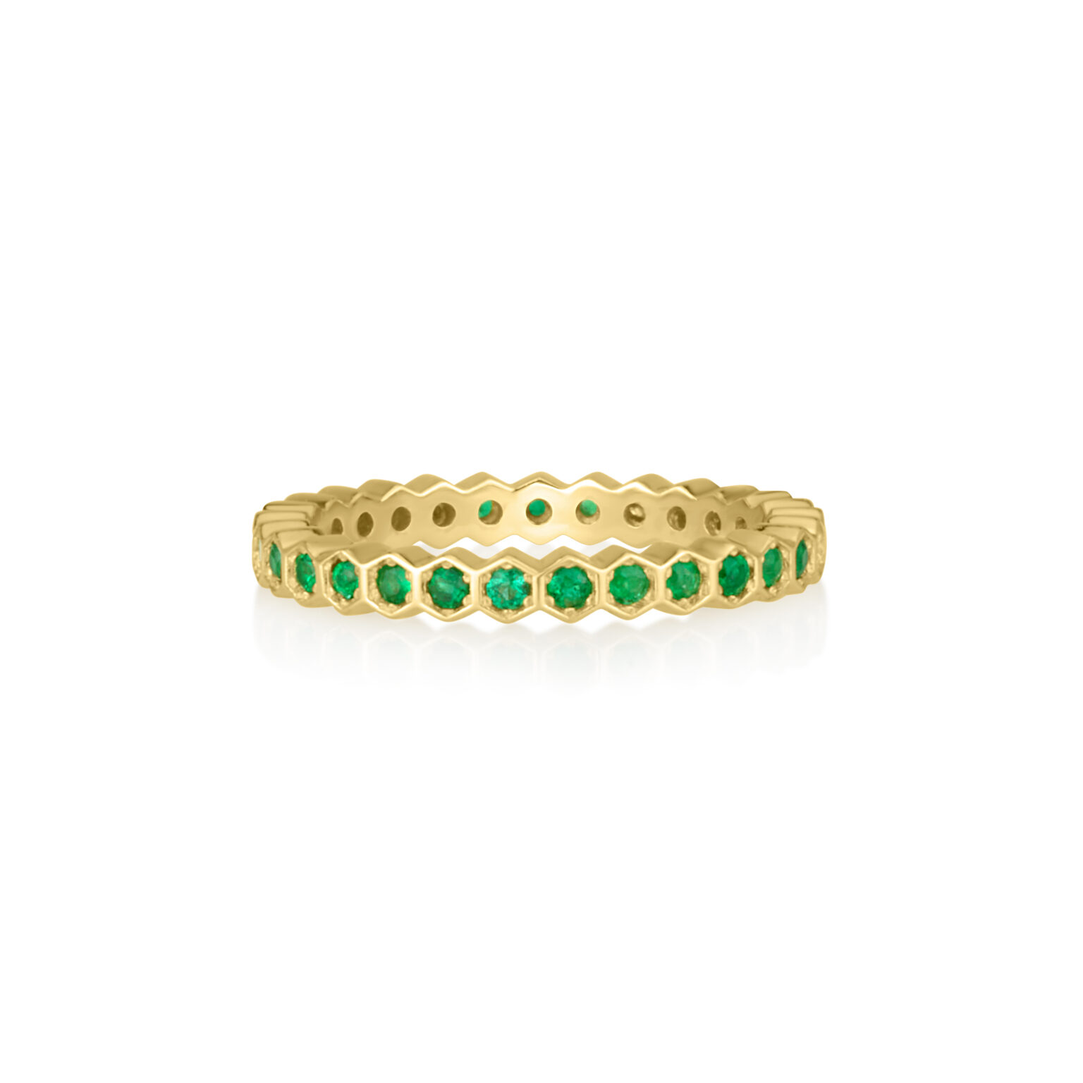 Deborah Ring in Emeralds - Malka Jewelry