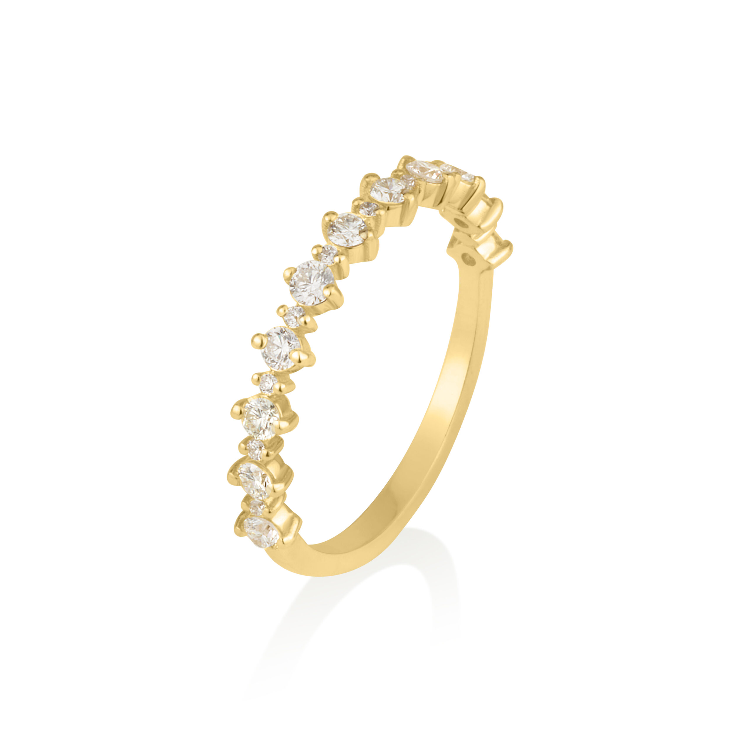 Ellie Ring in White Diamonds - Malka Jewelry