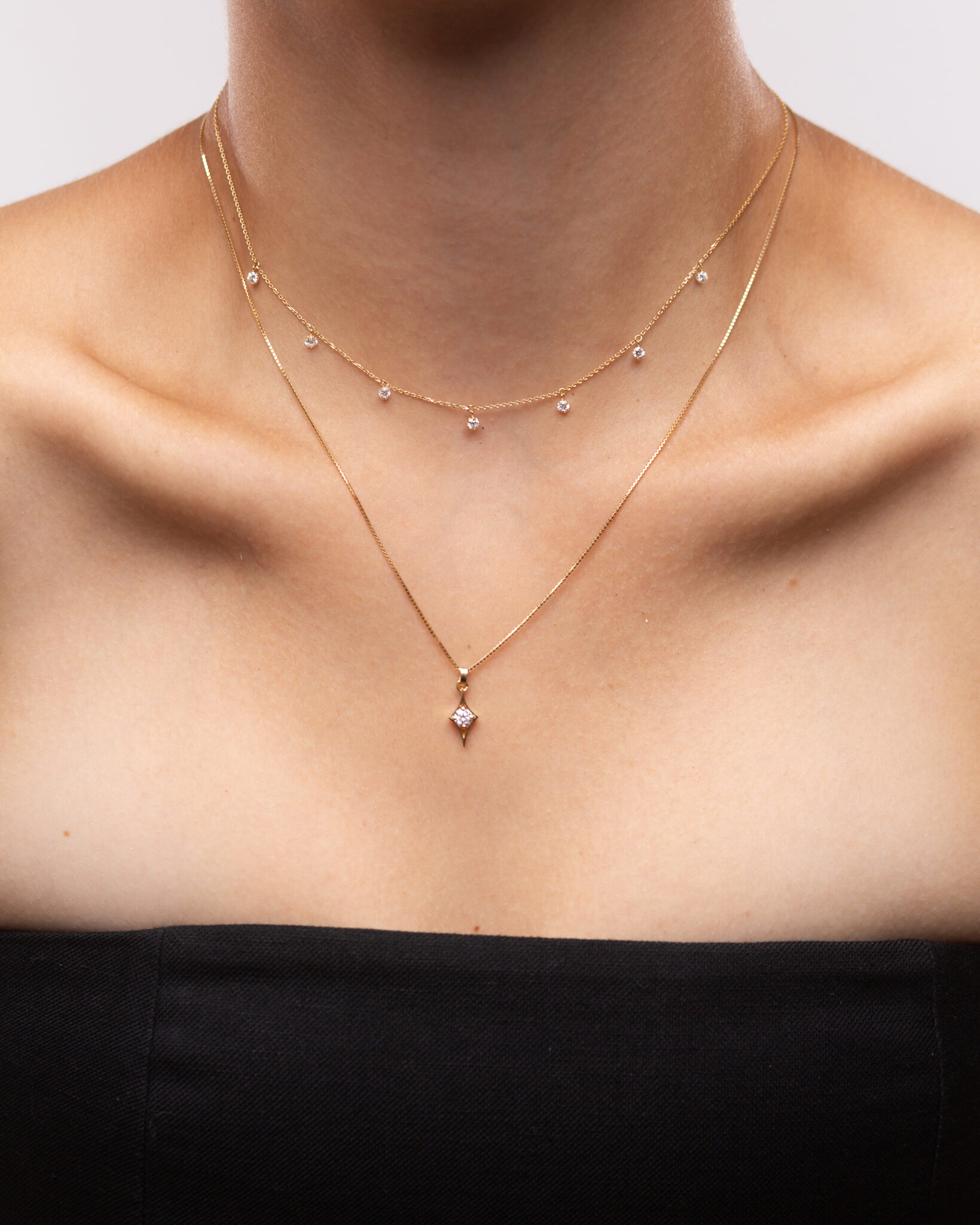 Spike frame necklace - Malka Jewelry