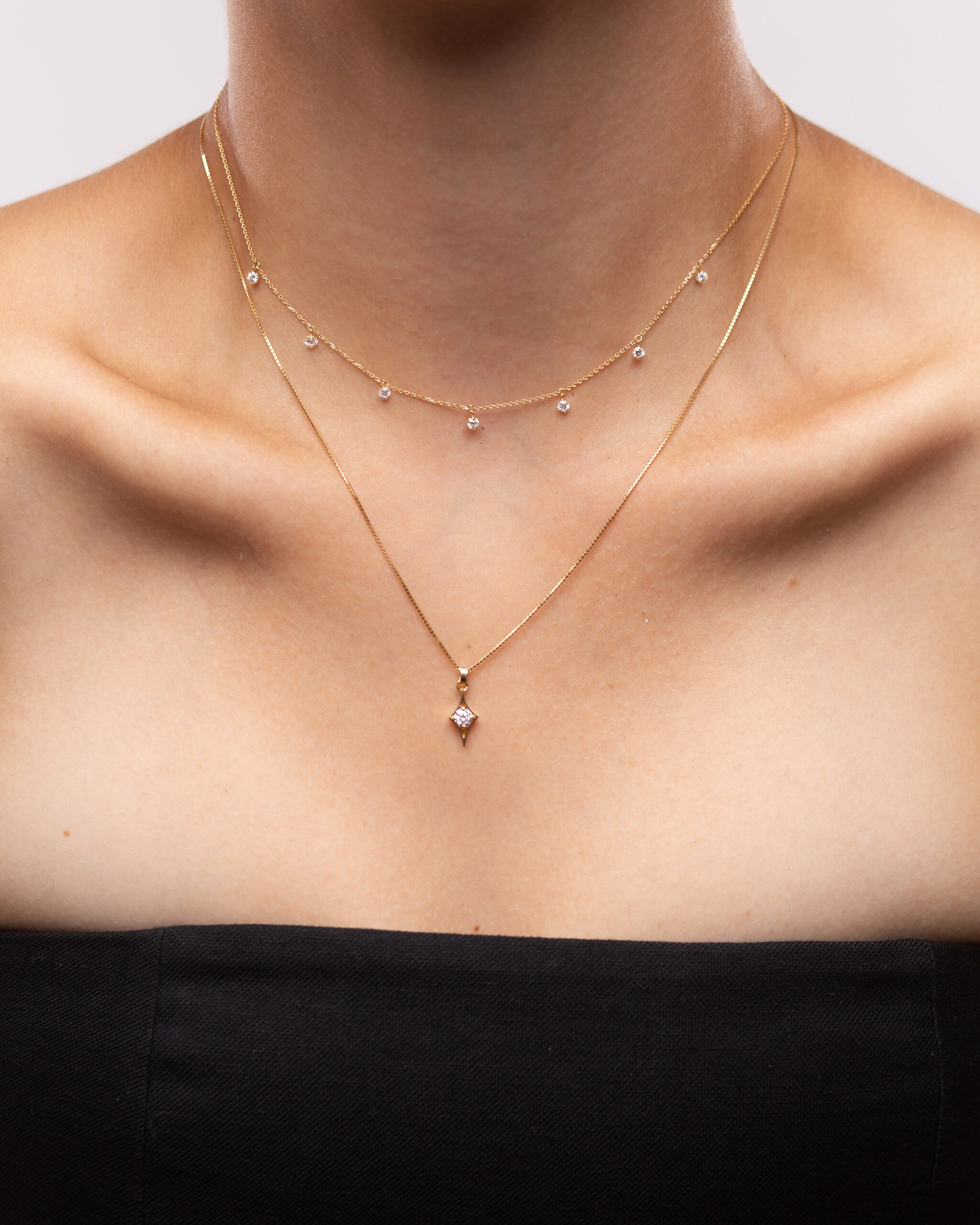 Spike frame necklace - Malka Jewelry