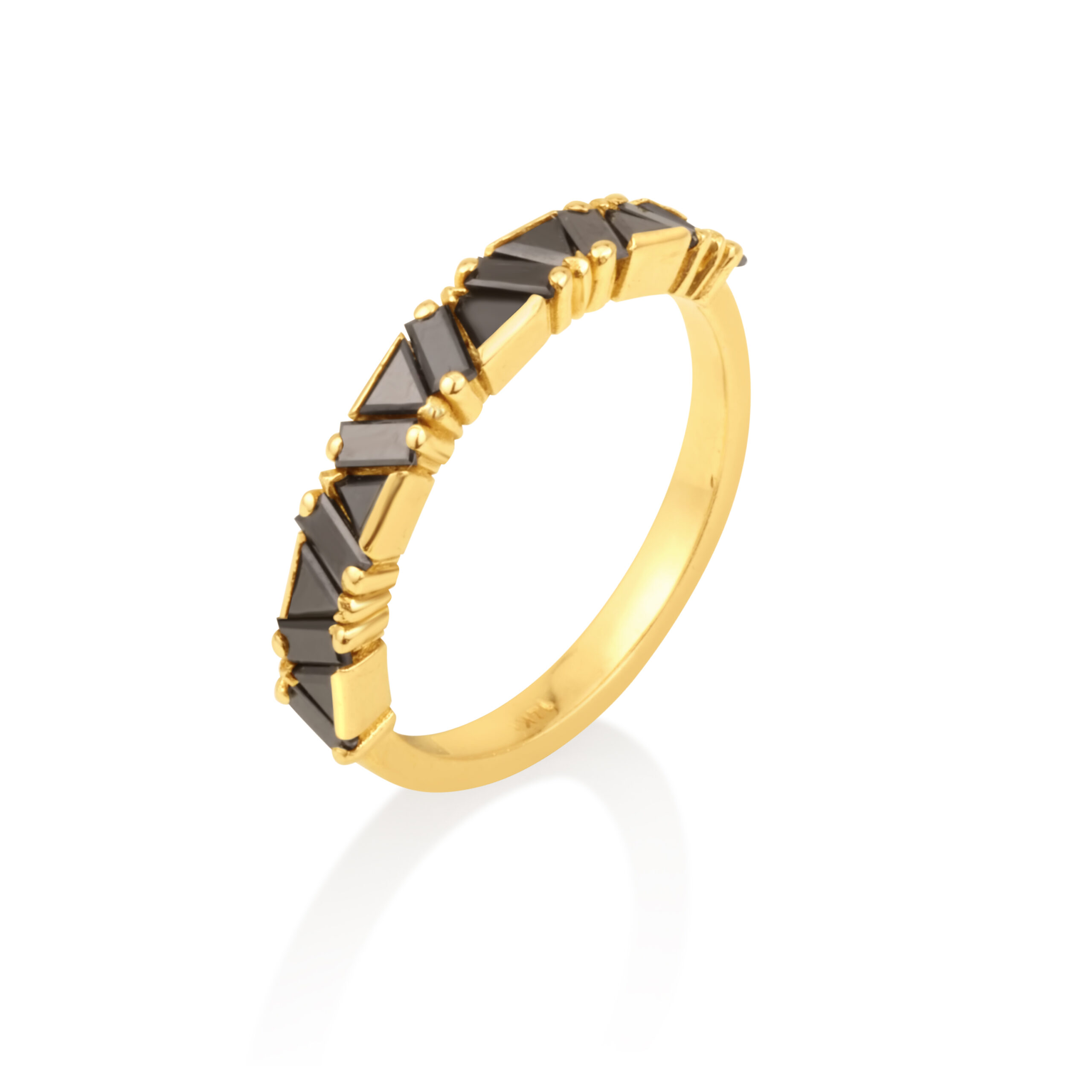 Haleli Ring in Black Diamonds - Malka Jewelry