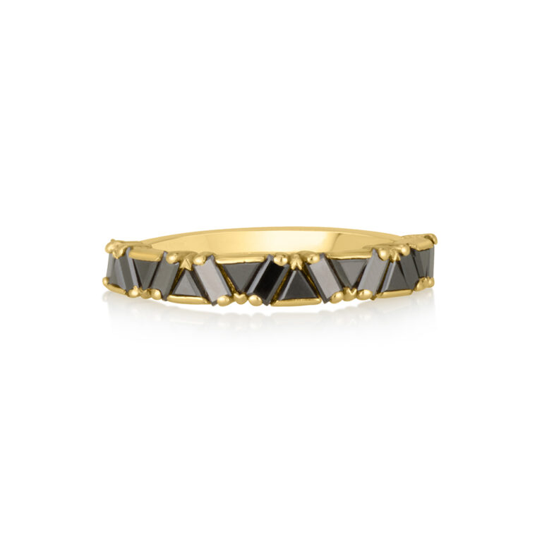 Haleli Ring in Black Diamonds - Malka Jewelry